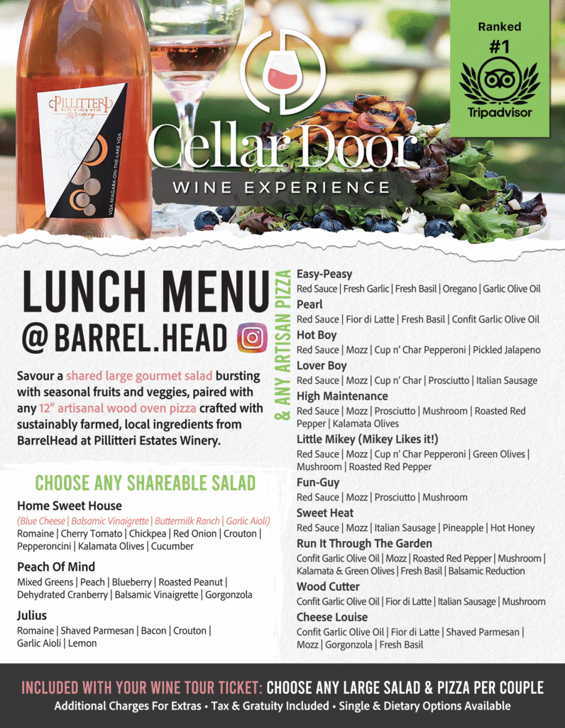 Lunch Tour – Cellar Door Wine Experience